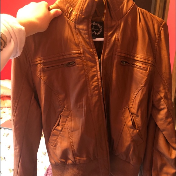 Ambiance | Jackets & Coats | Chestnut Leather Jacket | Poshmark